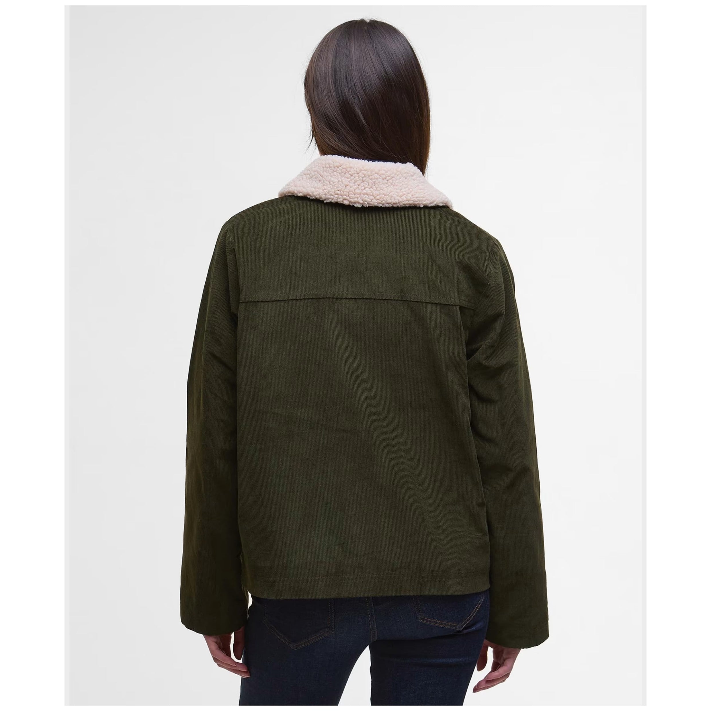 Barbour Tabitha Casual Jacket Olive | Women’s Corduroy Jacket – Jepsons