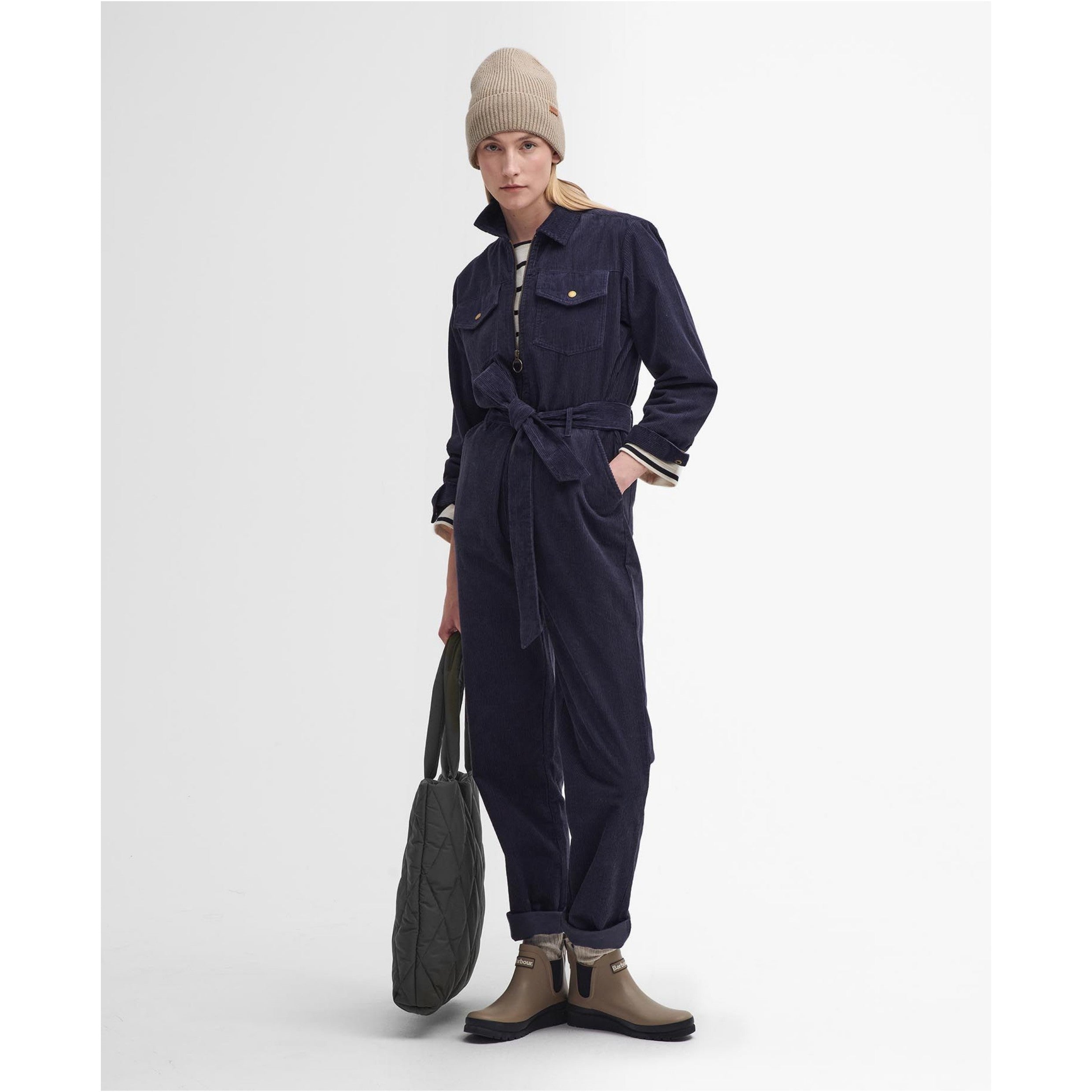 Barbour Amber Corduroy Jumpsuit In Navy LDR0837NY73 – Jepsons