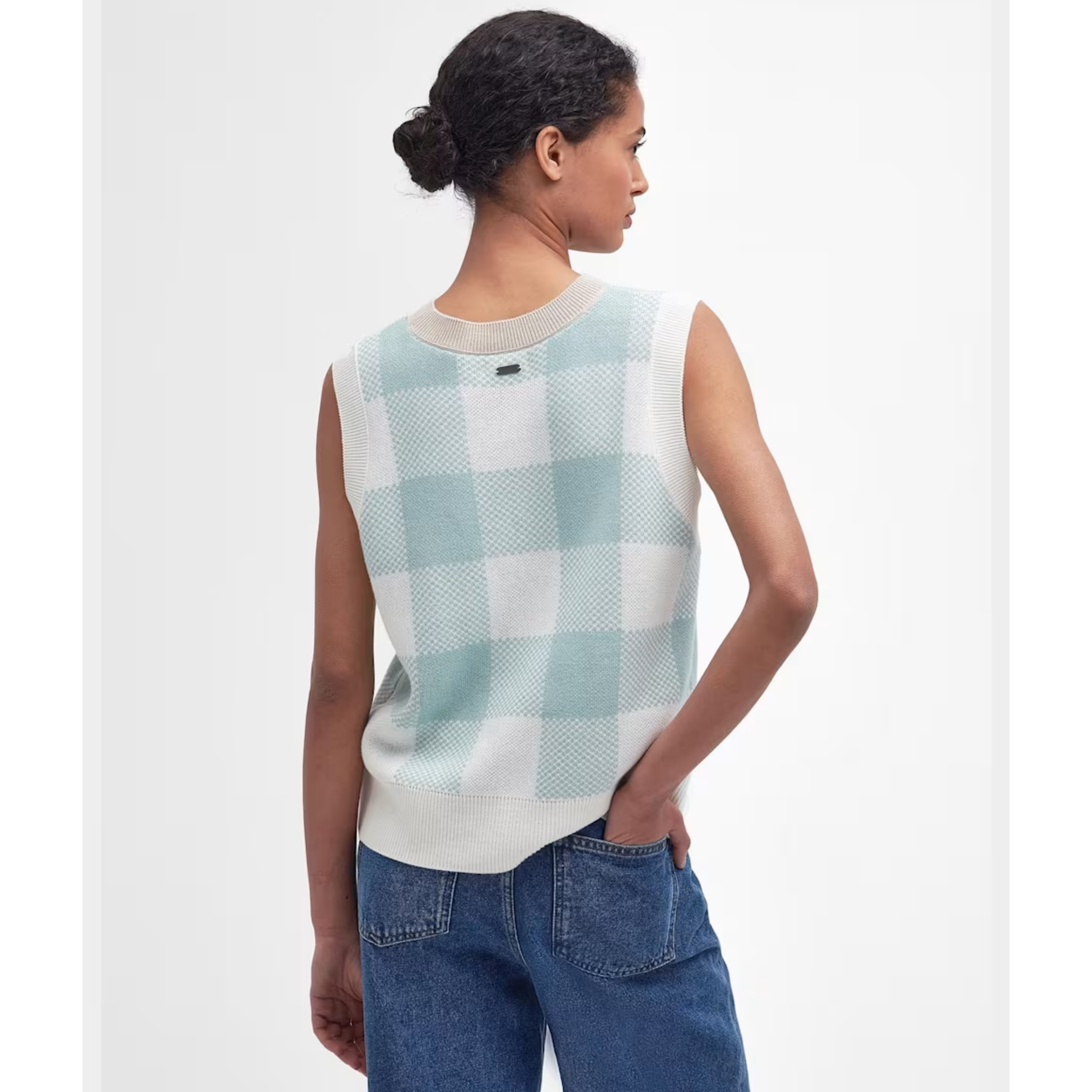 Barbour Abigail Sleeveless Knitted Jumper Blue Haze LKN1512BL29 – Jepsons