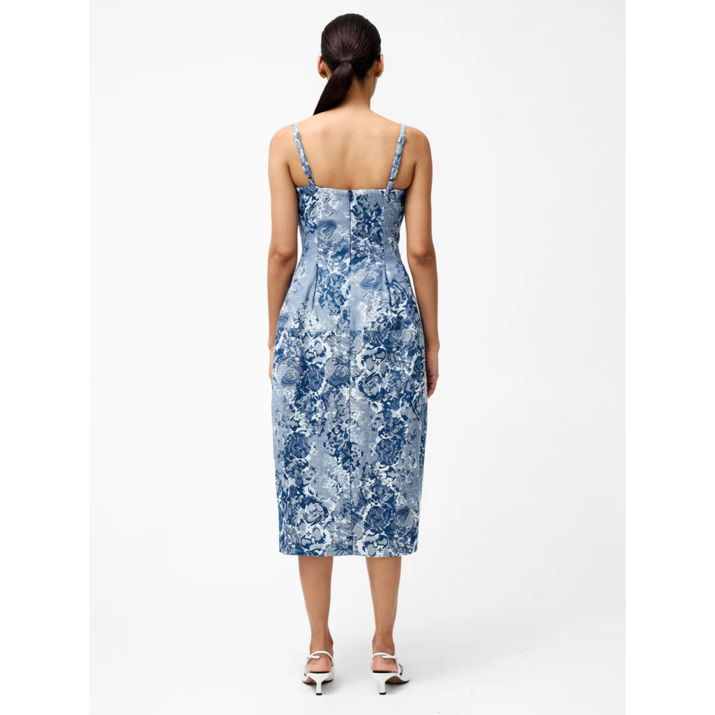 French Connection Charlotte Jacquard Denim Dress in Light Wash 71YCD ...