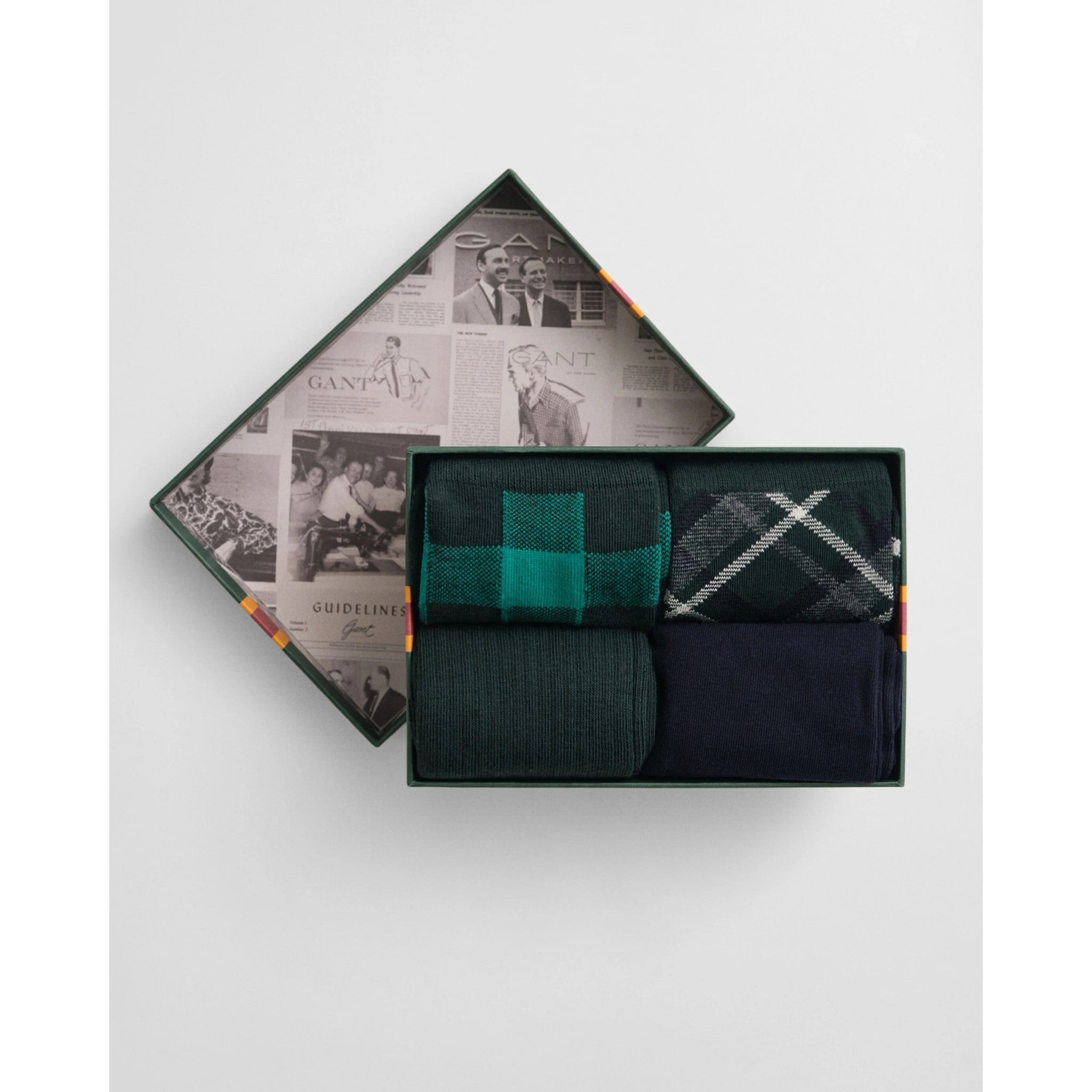 GANT 4-Pack Socks Gift Box | Checked & Solid Men's Styles – Jepsons