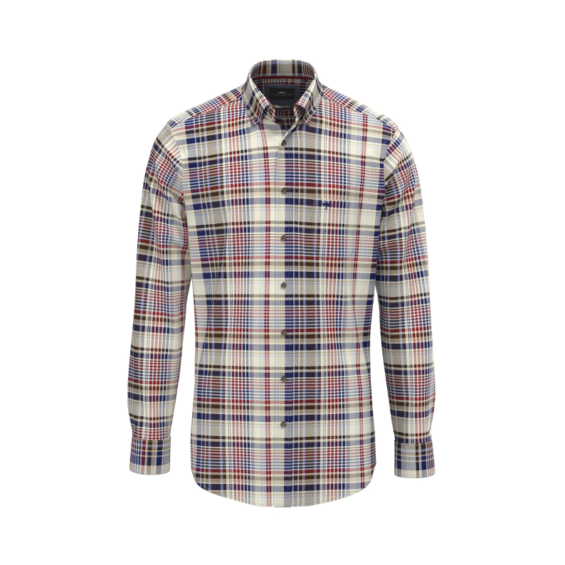 Fynch-Hatton Cotton Check Shirt with Button-Down Collar – Jepsons