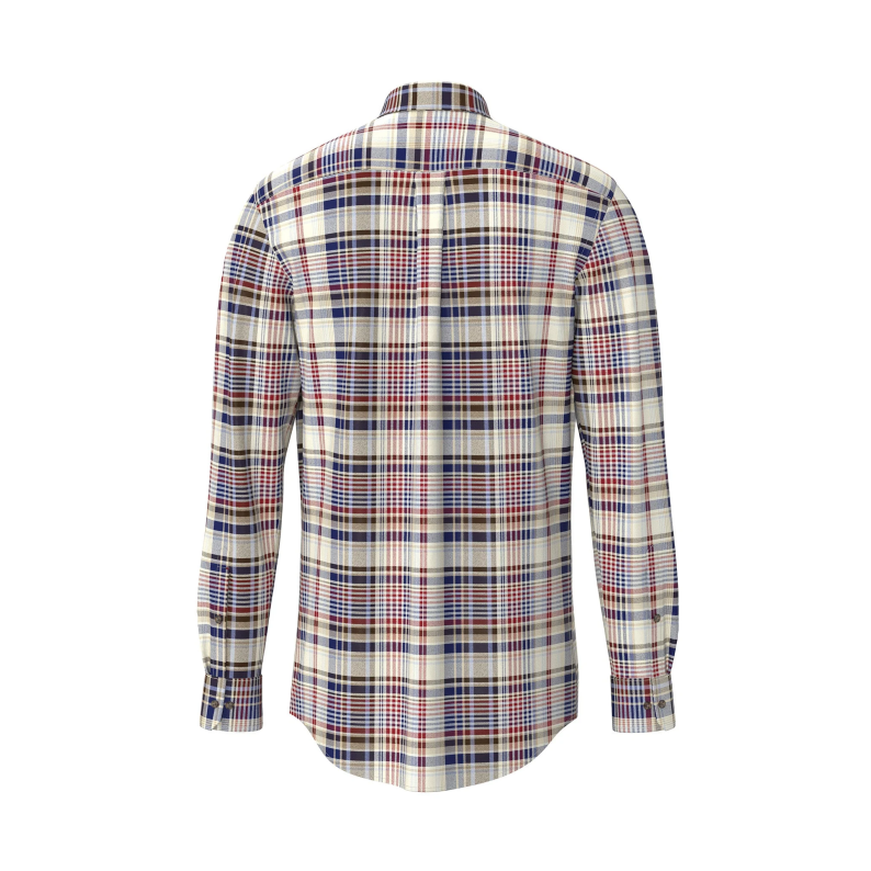 Fynch-Hatton Cotton Check Shirt with Button-Down Collar – Jepsons