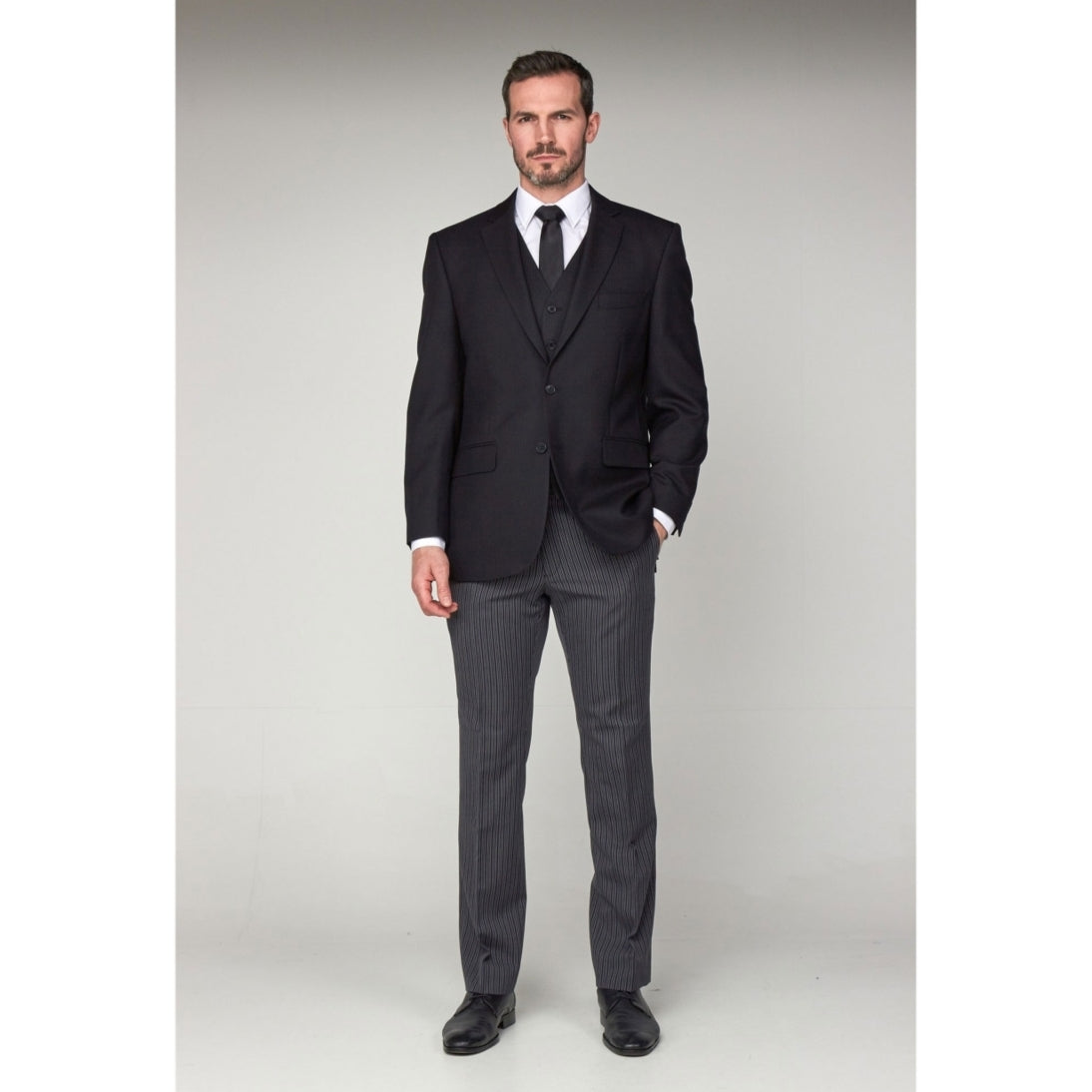 Scott by The Label Masonic Suit Jacket SS10140J2 Black Herringbone ...
