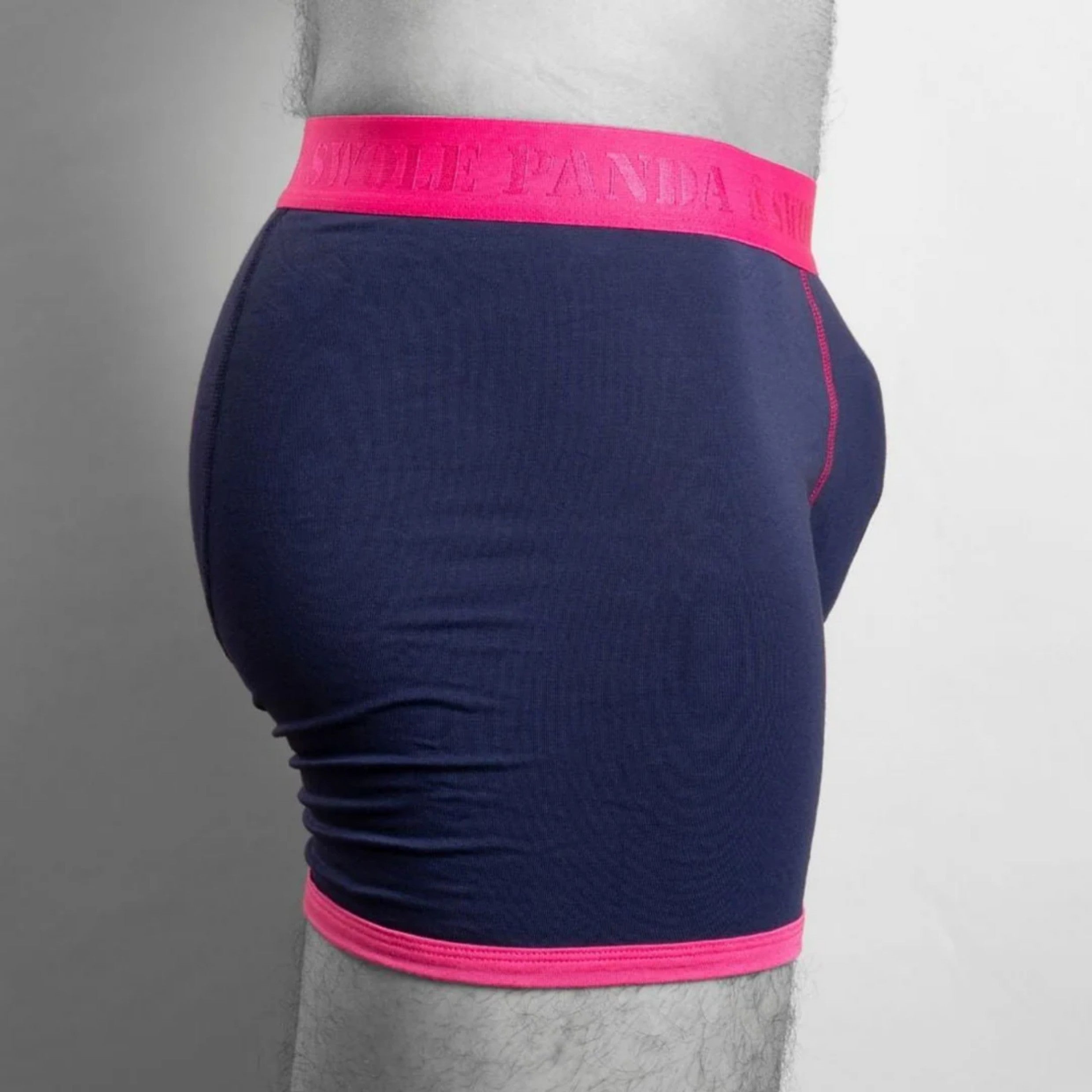 Swole Panda Bamboo Boxer – Navy/Pink | Men's Breathable Underwear – Jepsons