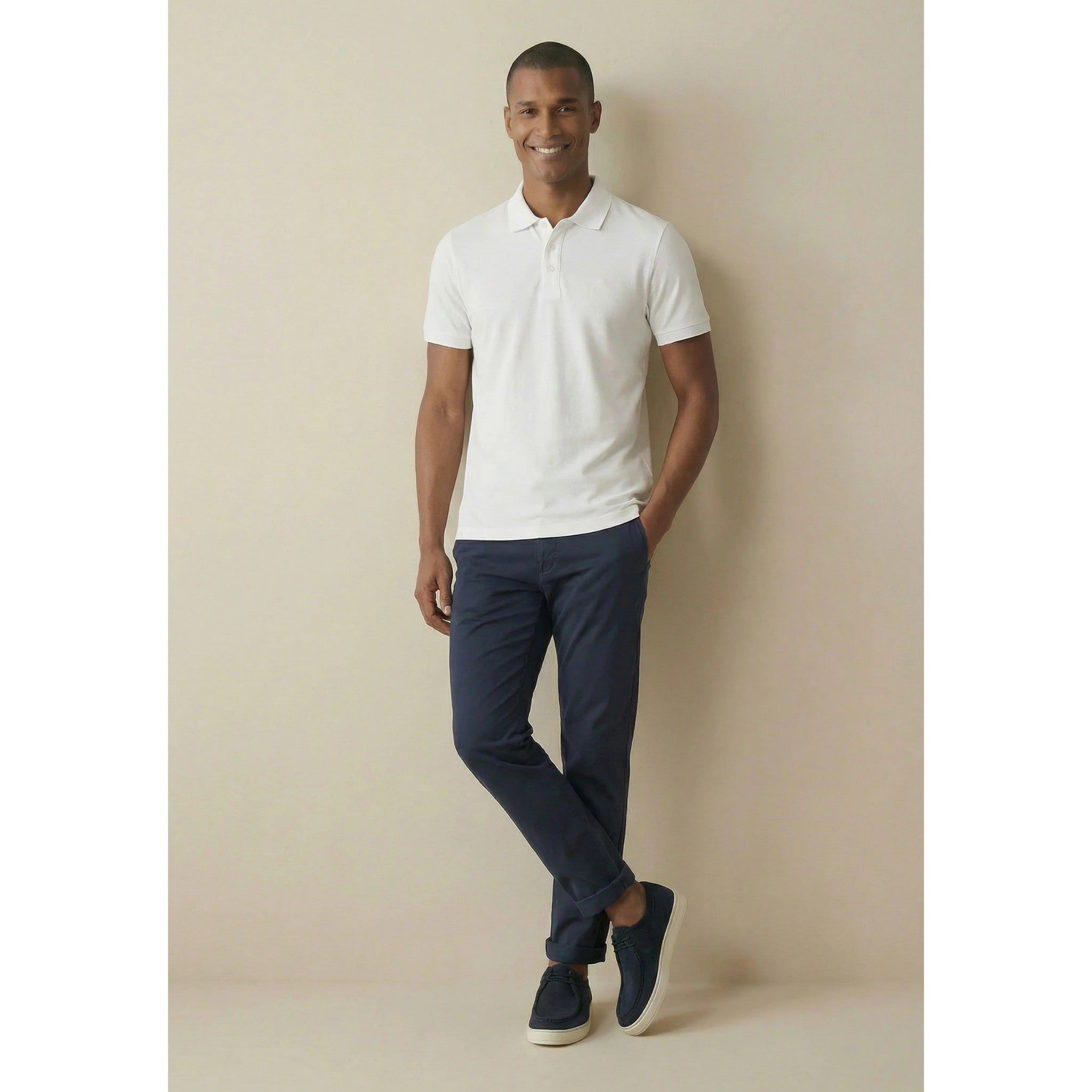 Fynch-Hatton Pure Cotton 2 Ply Polo in White 1613-1800 – Jepsons