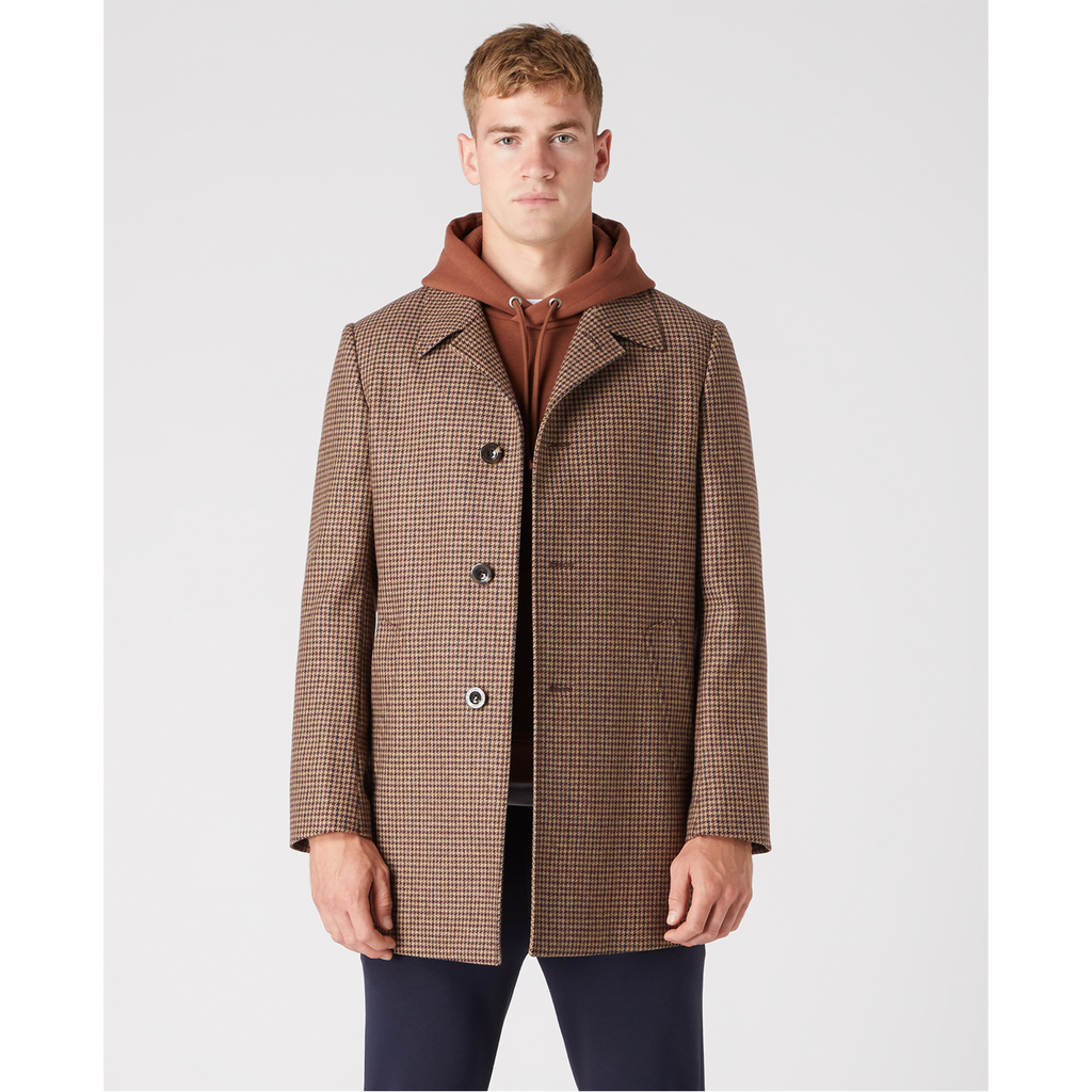 Remus Uomo Houndstooth Miller Retro Overcoat 90414– Jepsons