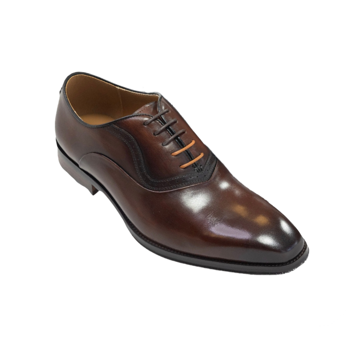 Azor La Mode Men's Geneva Leather Wing Tip Brogue Shoes - Brown– Jepsons